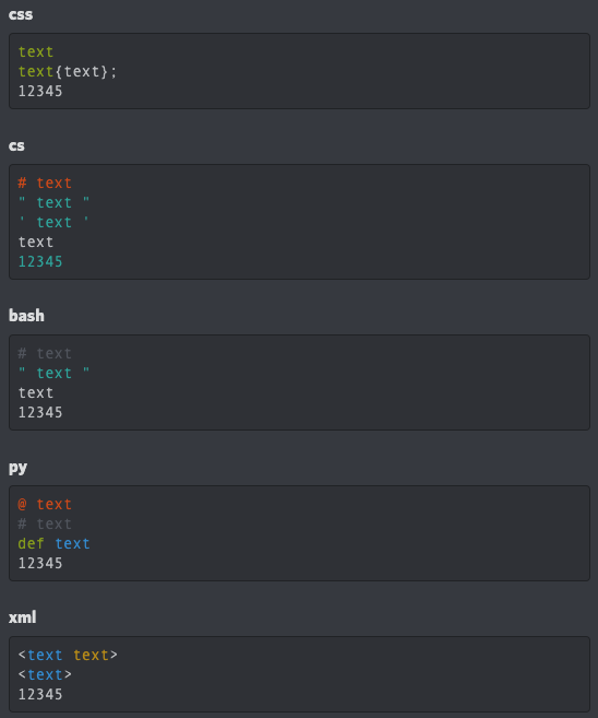Discord Text Styles